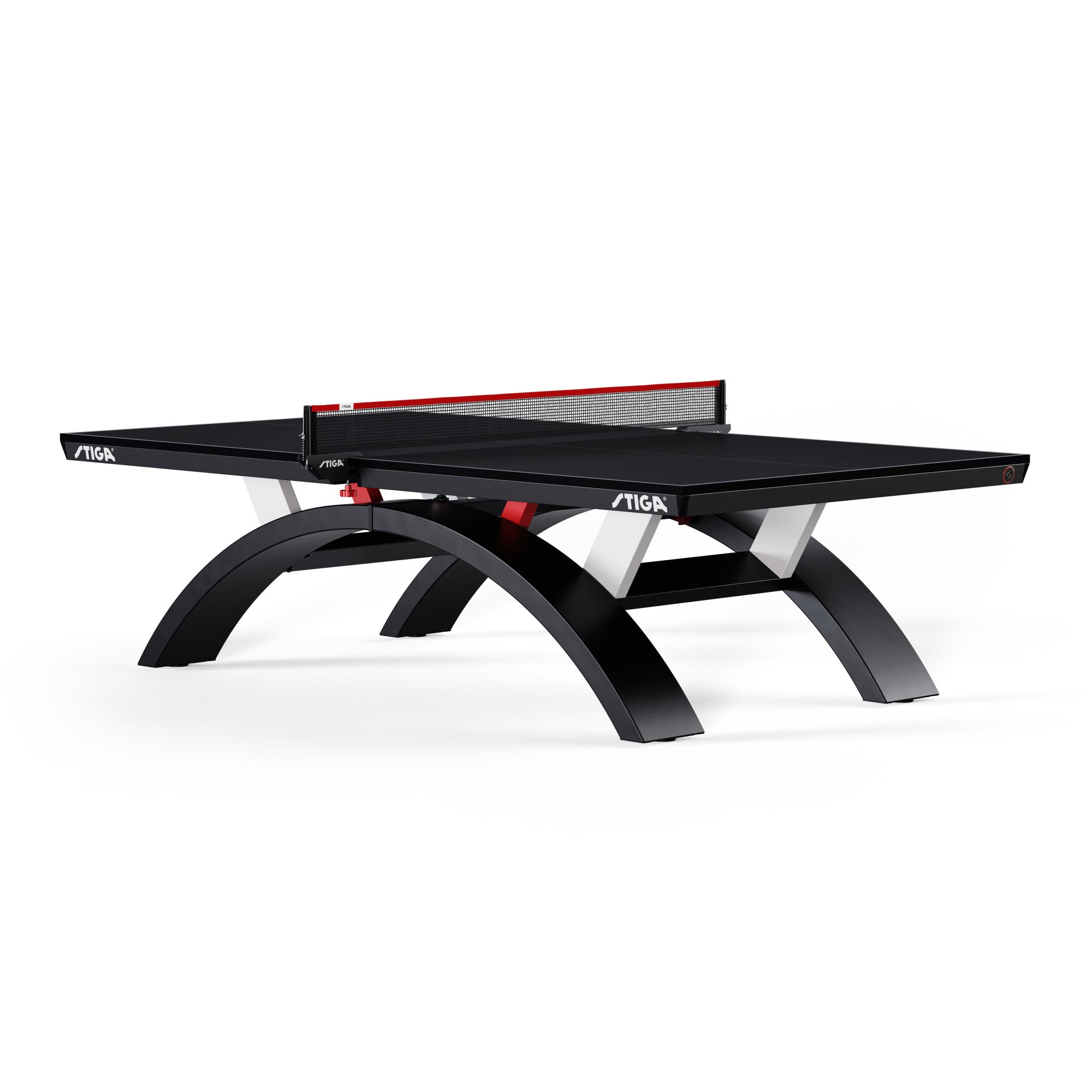 STIGA Paragon 25mm Ping Pong Table - Sculpted Arc-Leg Design - LED ...