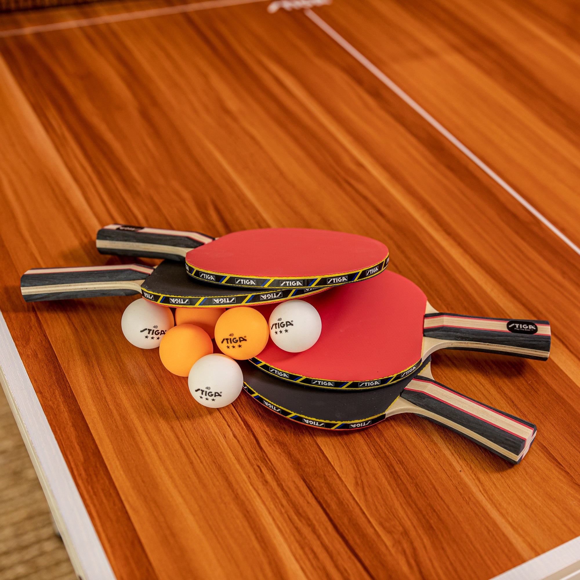 STIGA Performance Table Tennis Set (4 Player Set) - 5-Ply Blades - 1 ...