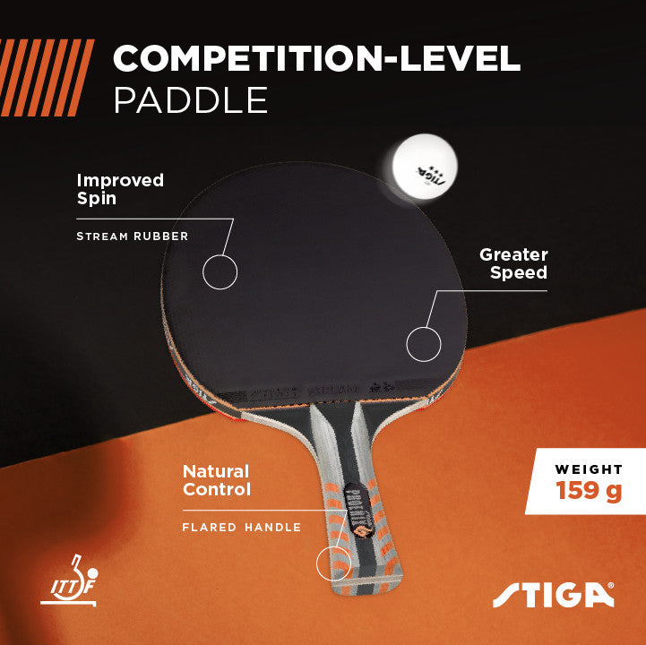 STIGA Phoenix Ping Pong Paddle - 5-Ply Ultra-Light Blade - 2mm ...