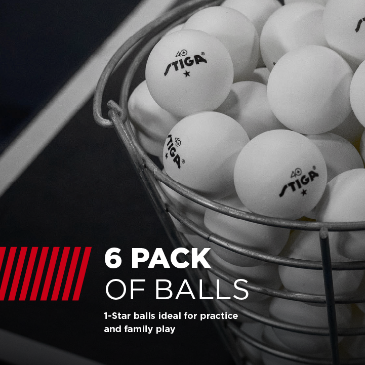 STIGA 1 Star Ping Pong Balls - 6 Pack | STIGA US