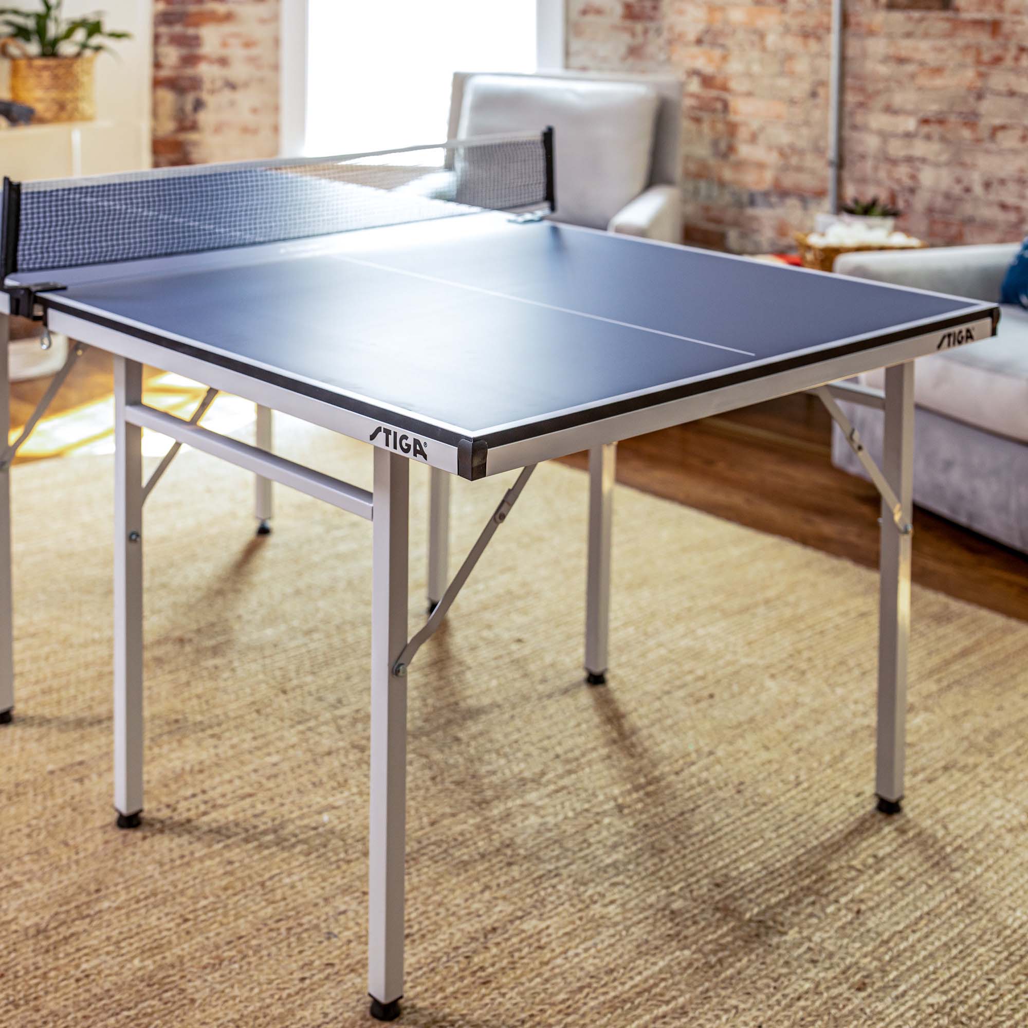 STIGA Blue Space Saver Small Ping Pong Table | STIGA US